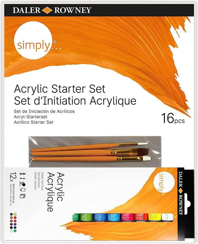 Kit Tinta Acrilica Para Iniciante 16 Peças Daler Rowney - Tinta ...