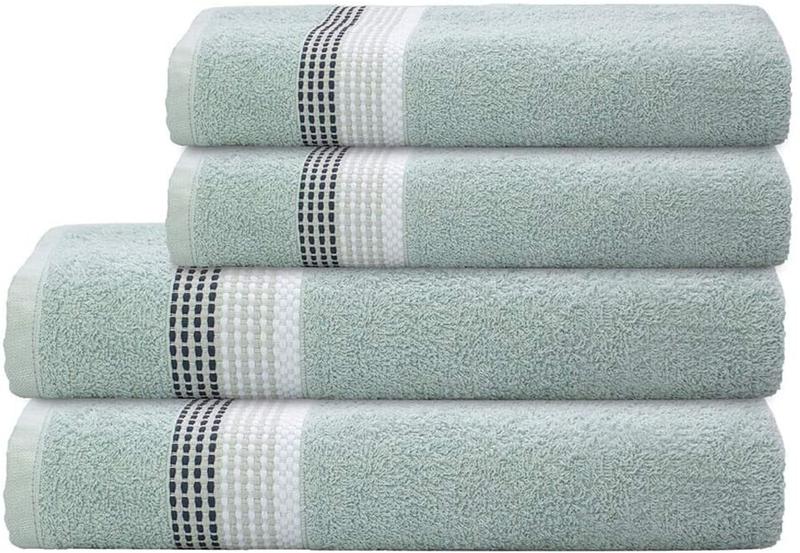 Kit toalha de banho + toalha de rosto microfibra , na cor Cinza Azulada ...