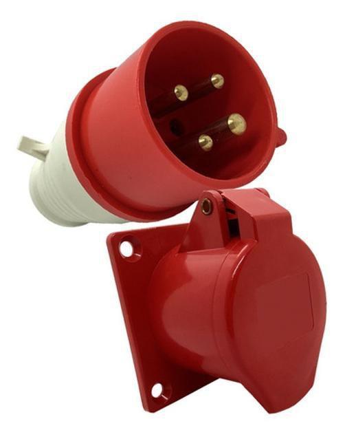 Kit Tomada Industrial Embutir + Plug 3P+T 6H 16A 380V - Autack ...