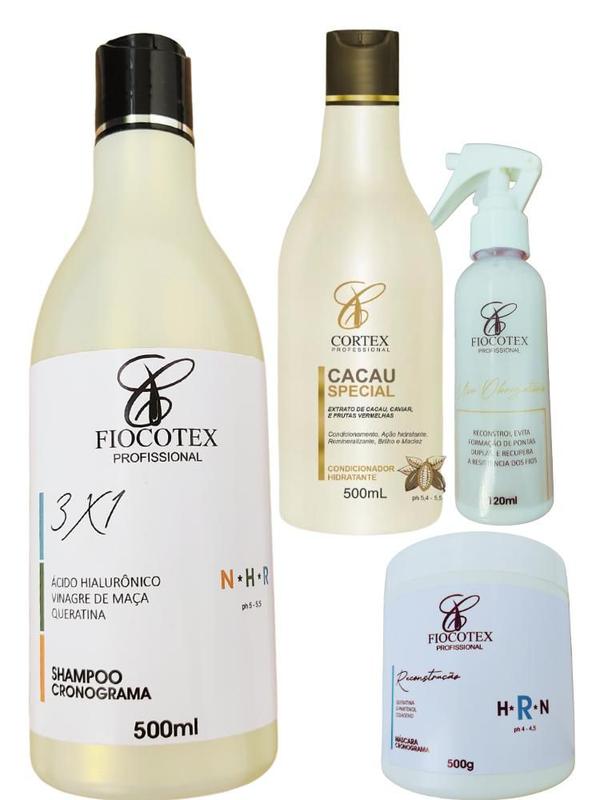 Kit Tratamento Cabelo Shampoo Más. Reconstrução e Uso Obrigatório ...
