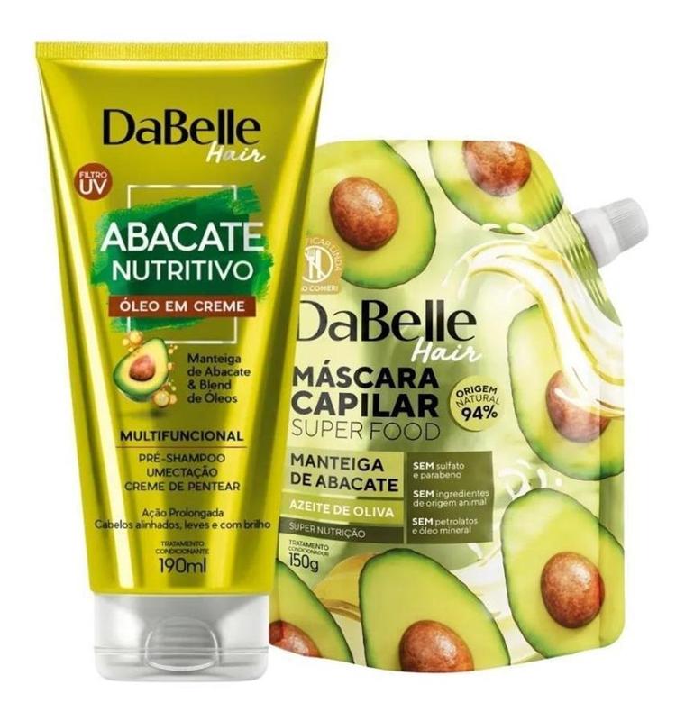 Kit Tratamento Manteiga de Abacate + Óleo em Creme Abacate - DABELLE ...