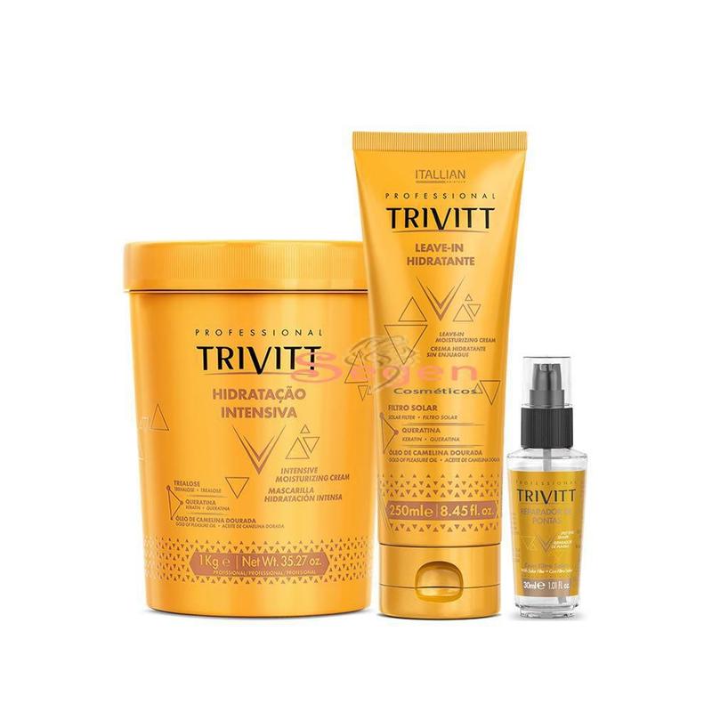 Kit Trivitt Máscara 1Kg + Leave In 250ml + Reparador 30ml ...