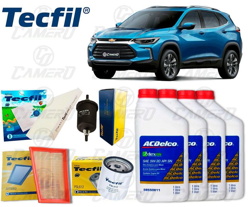 Kit Troca De Óleo 5w30 e Filtros Gm Tracker 1.0 12v Turbo 2021 2022 ...