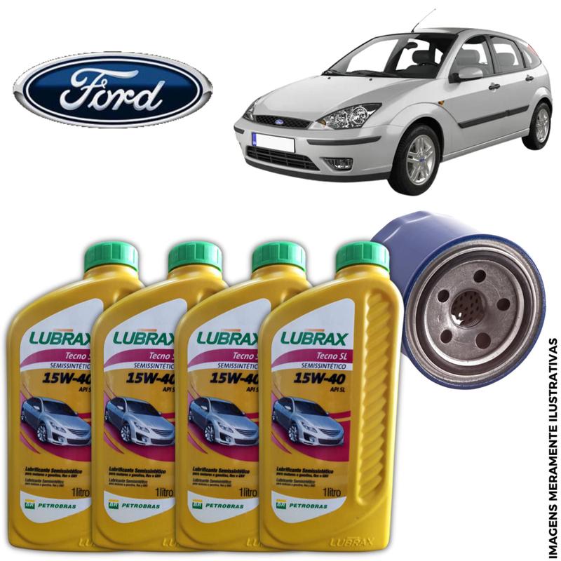 Kit troca de oleo do Ford Focus 1.6 - Lubrax - Autopeças - Magazine Luiza