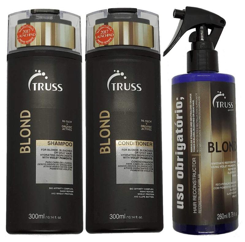 Kit Truss Blond Shampoo 300ml + Condicionador 300ml + Uso Obrigatório ...