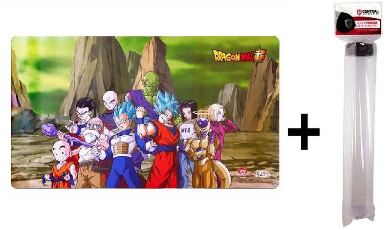 Kit Tubo PRISMA Playmat Tapete p/ jogo de cards Dragon Ball - Central ...