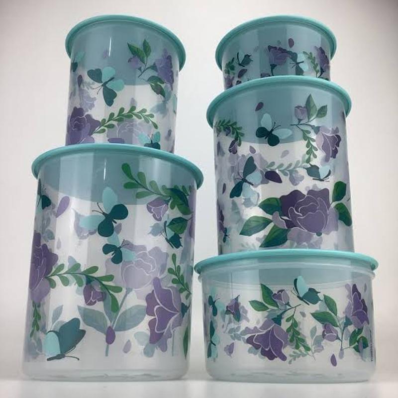Kit Tupperware Potes Instântaneas Armazenamento Borboletas 5 Peças ...