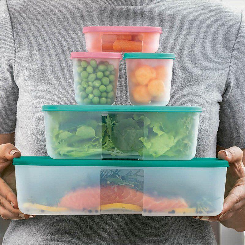 Kit Tupperware Potes para Geladeira Refri Fresh 5 Peças - Pote ...
