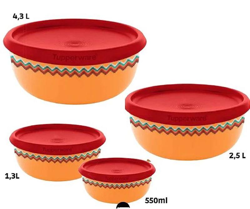 Kit Tupperware Tigelas Toque Mágico Asteca - Tigela - Magazine Luiza