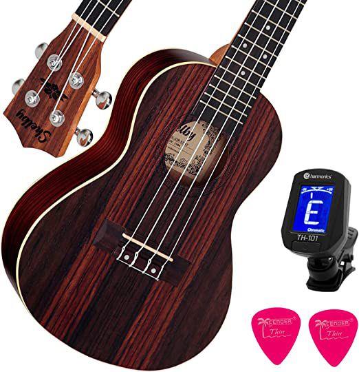 Kit Ukulele Shelby By Eagle SU23R Concerto Acústico Com Afinador ...