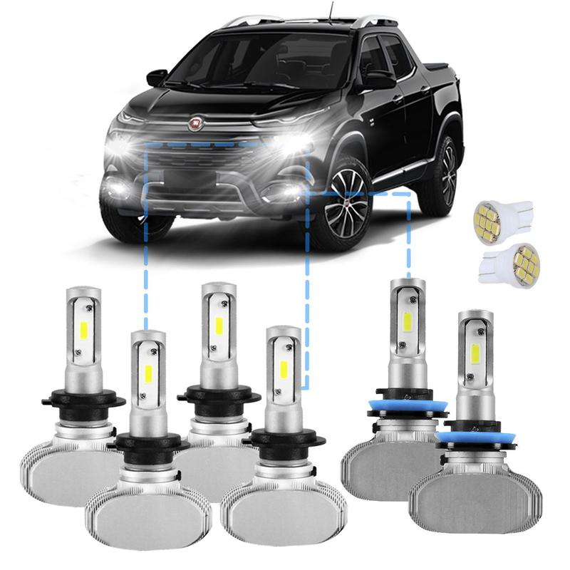 Kit Ultra Led S1 Fiat Toro 2016/2022 12000 Lúmens 6500k - Lâmpada para Carro - Magazine Luiza