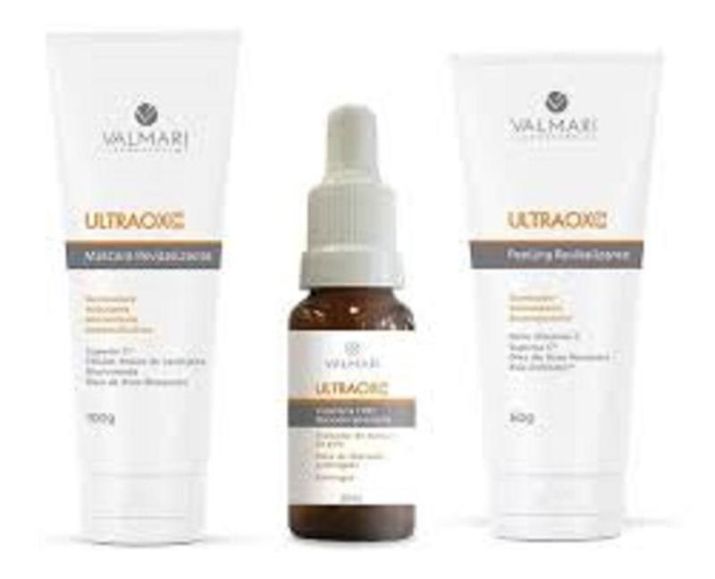Kit Ultraox C Vitamina C Valmari Peeling Máscara e Serum - Sérum para o ...