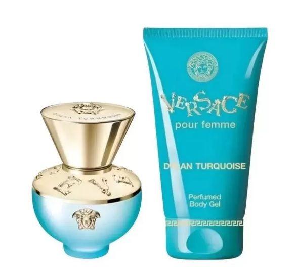 Kit versace dylan turquoise pour femme edt 100ml + body gel 100ml - Kit ...