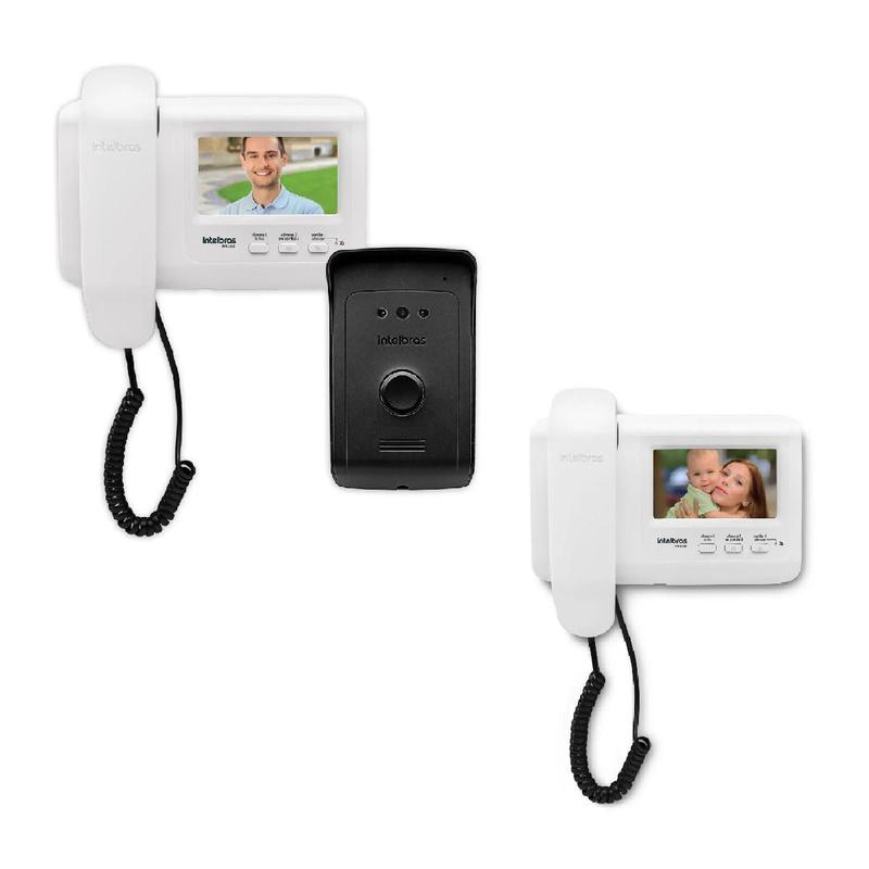Kit Video Porteiro Intelbras 1010 + Monitor Extra - Vídeo Porteiro ...