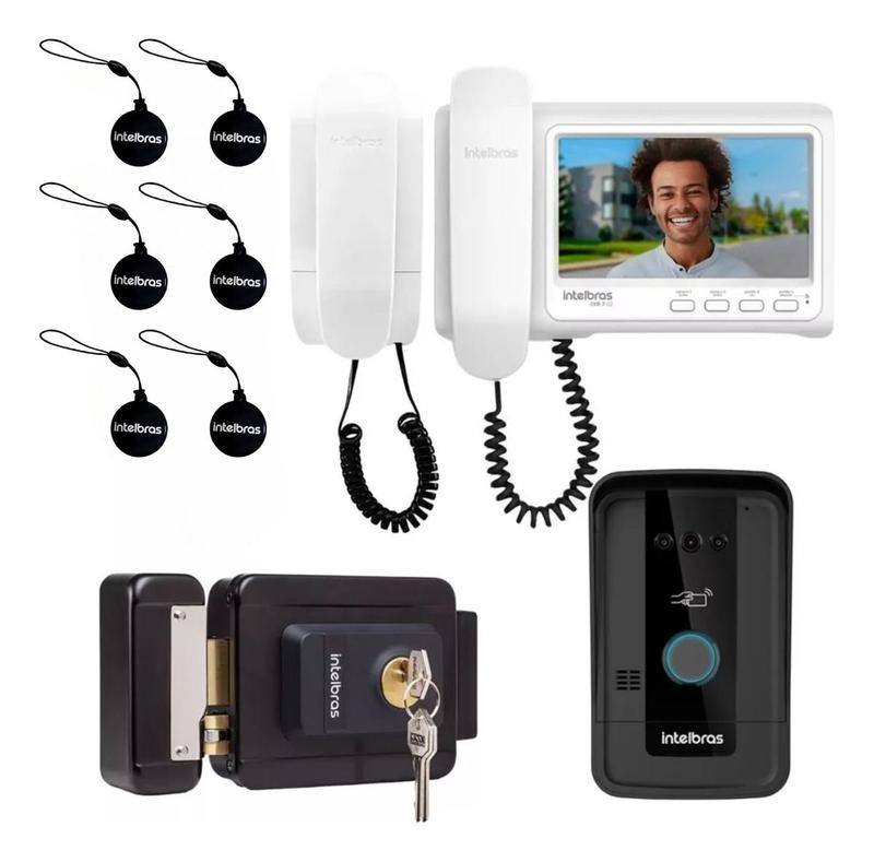 Kit Videoporteiro Ivr 7 Id C/ Extensão 6 Tags E Fechadura - INTELBRAS - Vídeo Porteiro ...