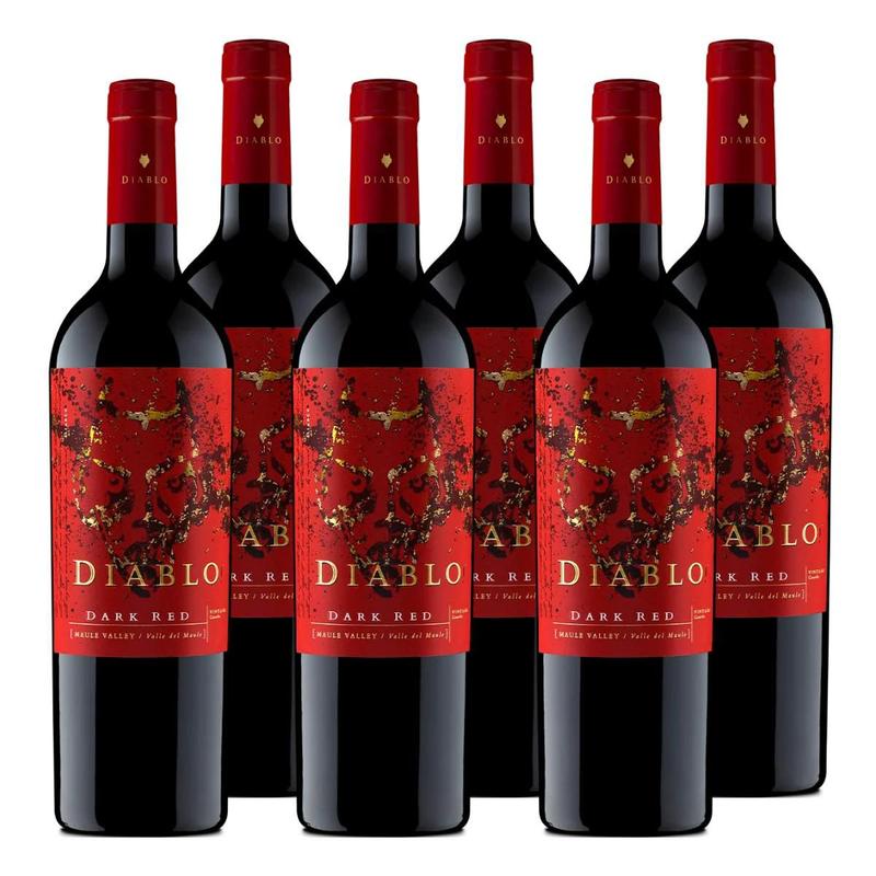 Kit Vinho Diablo Dark Red 750ml 6 Unidades - CASILLERO DEL DIABLO ...