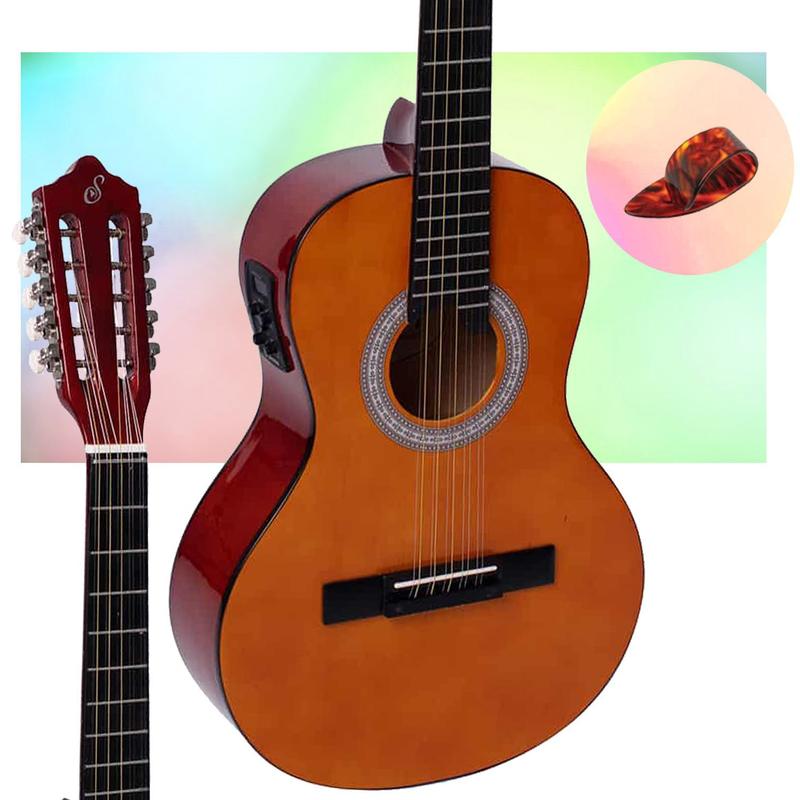 Kit Viola Giannini Eletroacústico Caipira Aço VS14 EQ NT Natural ...