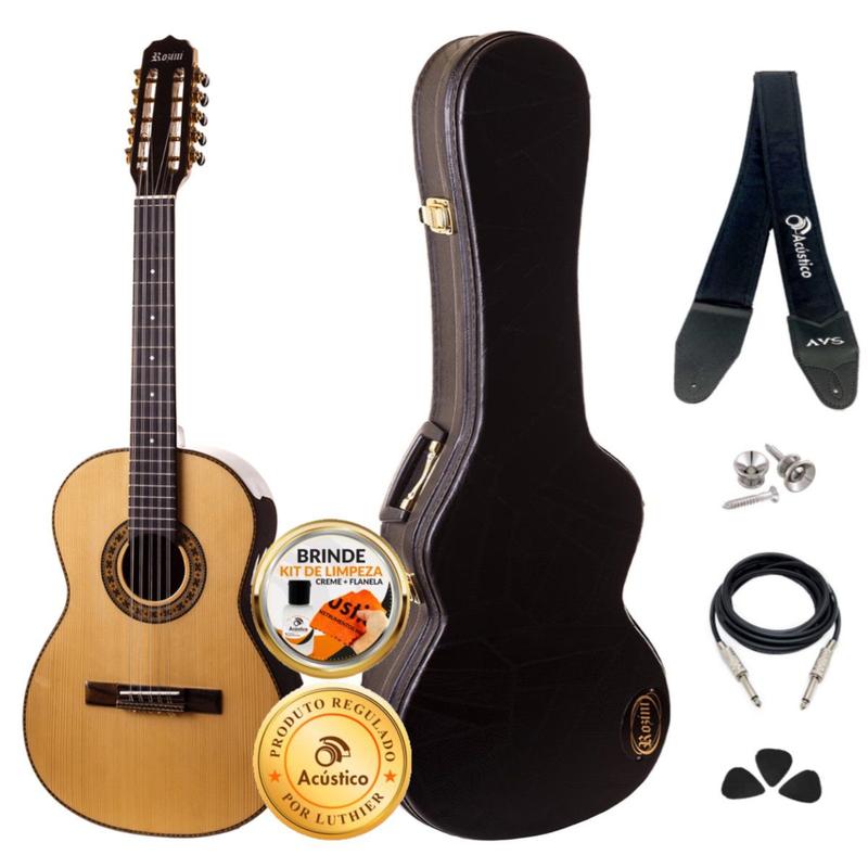 Kit Viola Rozini Elétrica Concertista c/ Case Rv113 Completo - Violino ...