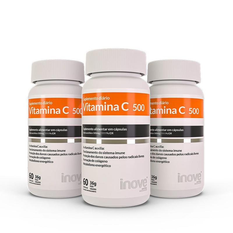 Kit Vitamina C 3 potes c/ 60 cápsulas cada - INOVE NUTRITION ...