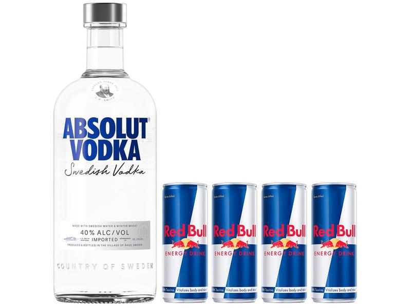Kit Vodka Absolut Sueca Original 750ml + Bebida - EnergéticaRed Bull ...