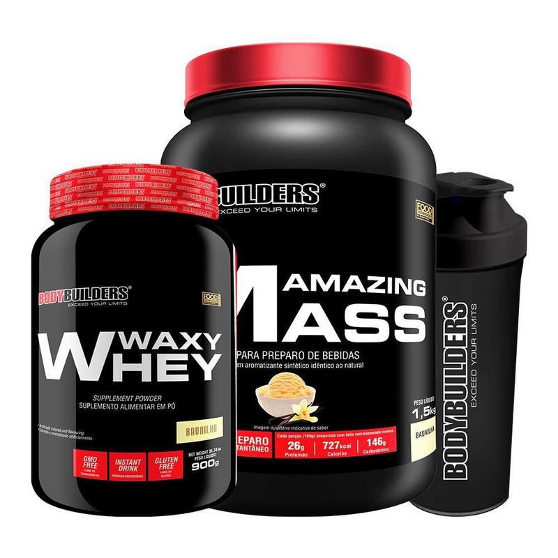 Kit Waxy Whey 900G+ Amazing Mass 1,5 Kg - Bodybuilders - Kit de ...
