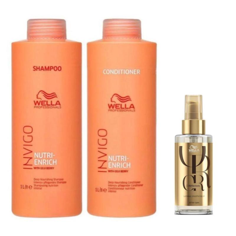 Kit Wella Professionals Invigo Nutri-Enrich: Sh 1000ml + Cond 1000ml ...