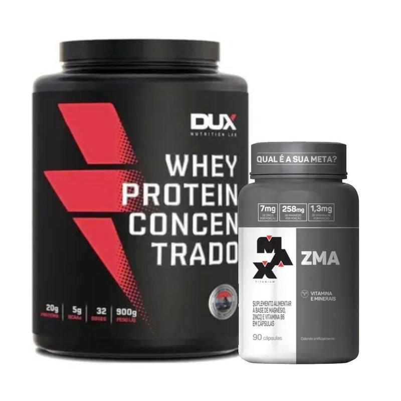 Kit Whey 100% Concentrado Dux ZMA 90C Max - Dux Nutrition - Kit de ...