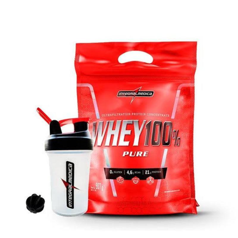 Kit Whey Protein 100% + Copo 450ml Integral Médica - Integralmedica ...