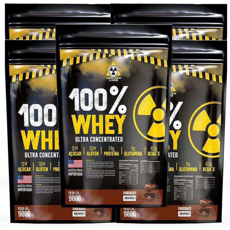 Kit Whey Protein 4,5kg Chocolate Black Cobra - Nuclear Labs - Whey ...