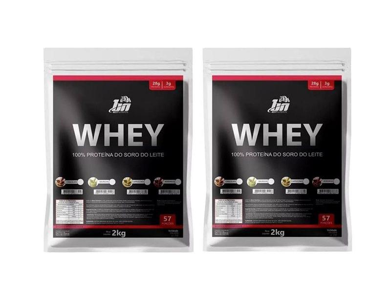 Kit Whey Protein 4kg Concentrado Isolado Hidrolisado ZERO Açucar ZERO ...
