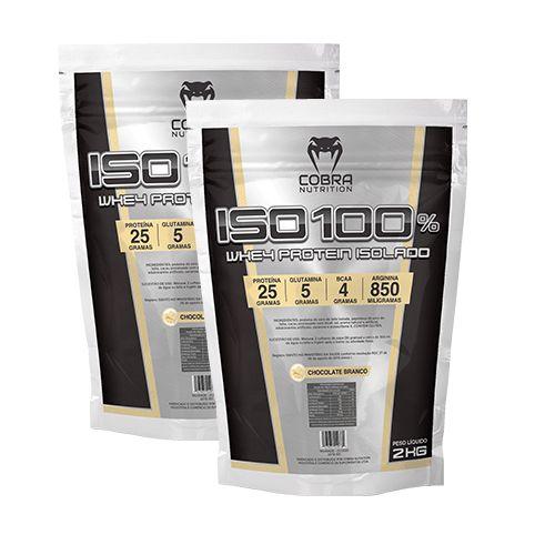 Kit Whey Protein Isolado Iso 4 Kilos Chocolate Branco - Cobra Nutrition ...