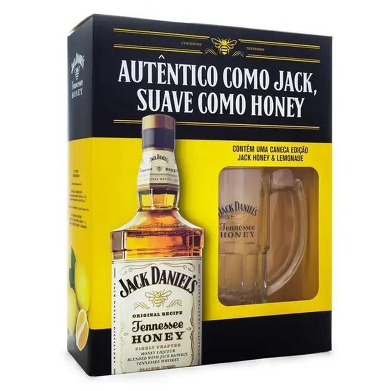 Kit Whiskey Jack Daniels Honey 1000ml + Caneca de Vidro - Jack Daniels ...