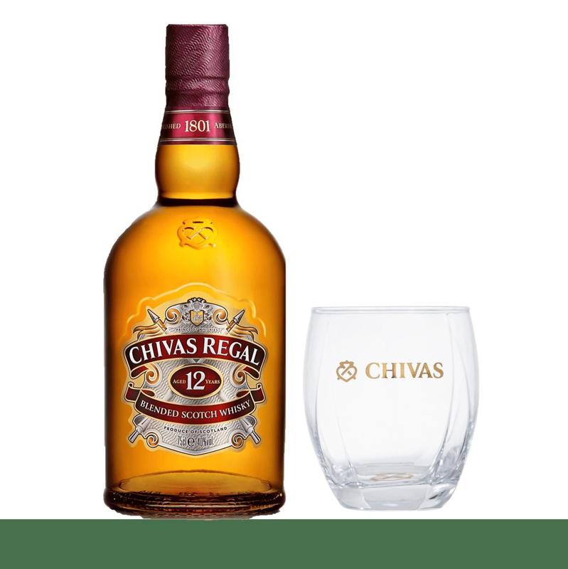Kit Whisky Chivas Regal 12 anos 750ml + Copo de vidro 340ml - Copo de Whisky - Magazine Luiza