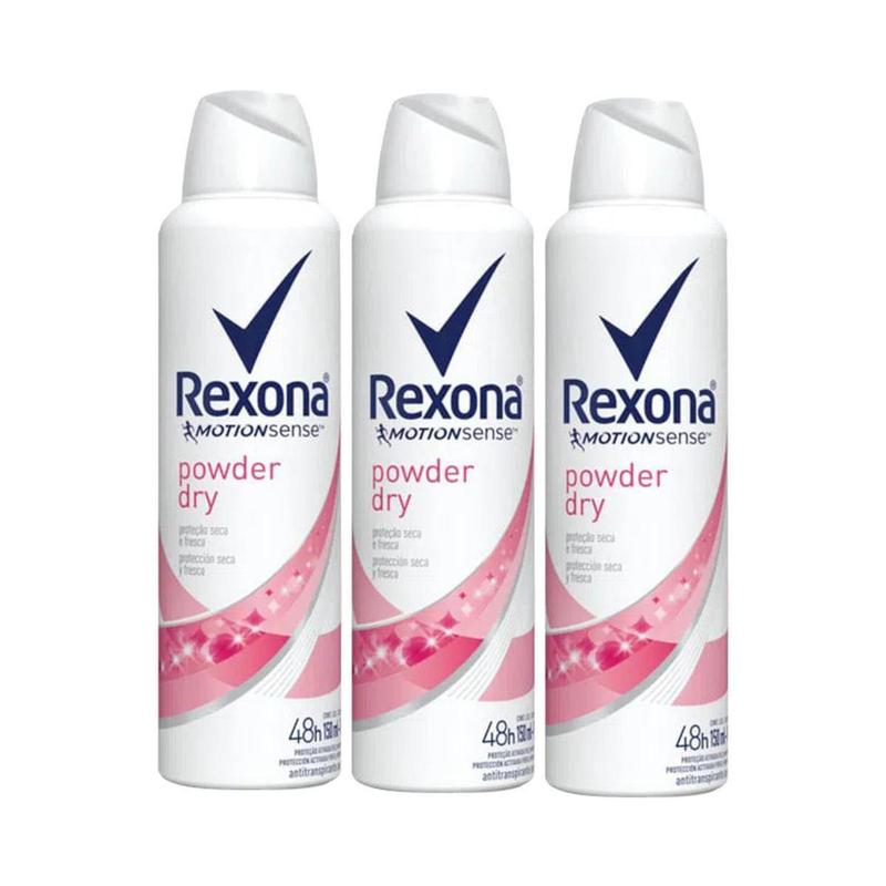 Kit X3 Desodorante Antitranspirante Rexona Power Dry 150Ml ...