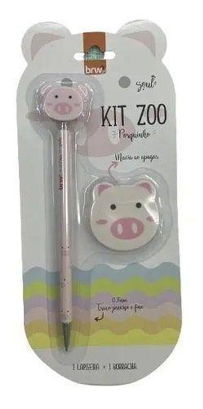 Kit Zoo Porquinho Lapiseira 0.7mm e Borracha Brw. - Lapiseira ...