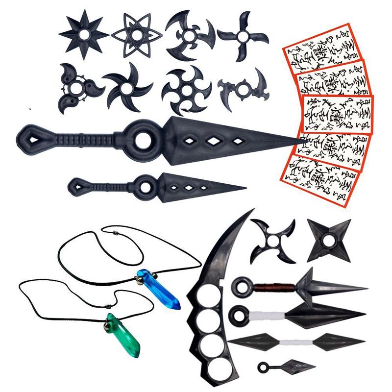 Kunai Naruto Ninja + Colar Tsunade Anime Pedra Azul e Verde - Point ...
