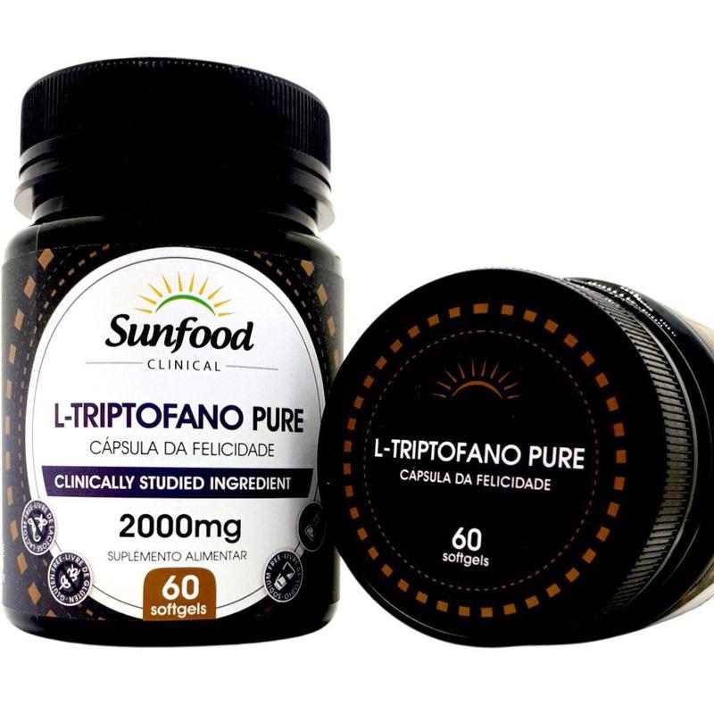L Triptofano Pure 1000mg 60 Cápsulas Sunfood - Triptofano - Magazine Luiza