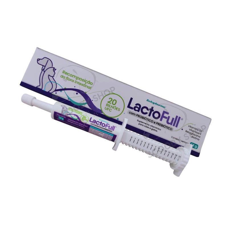 Lactofull Botupharma Probiótico Suplemento Vitaminico Caes e Gatos 14g ...