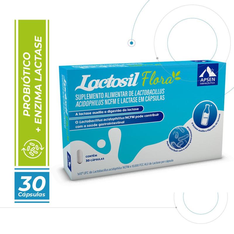 Lactosil Flora Com 30 Capsulas - Lactase - Magazine Luiza