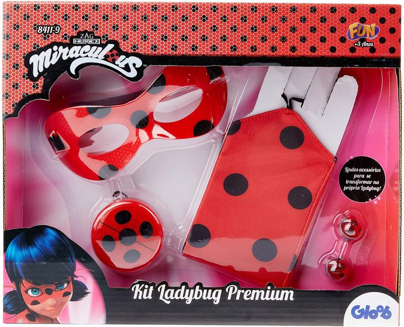Ladybug Kit Premium - Miraculous - Máscara Facial Descartável / Reutilizável - Magazine Luiza
