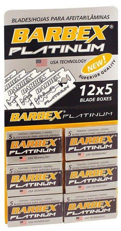 Lâmina De Barbeador Para Barbear Barbex Platinum Cartela Com 60 Lâminas ...