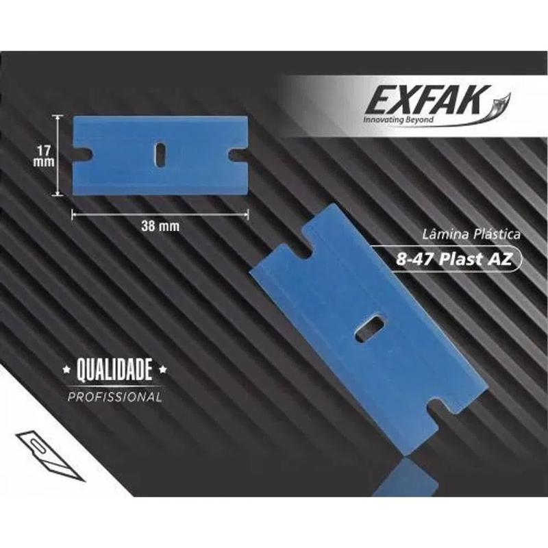 Lamina de plastico azul un 8-47plast exfak - Estilete - Magazine Luiza