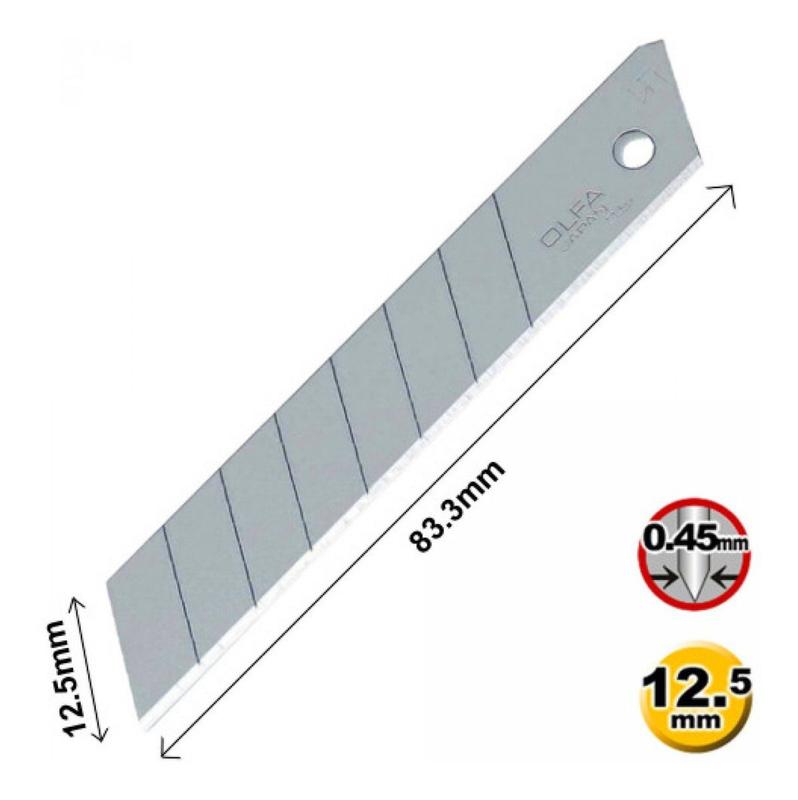 Lâmina Para Estilete 12,5mm Mtb/10b Olfa 10 Unidades - Lâmina para Estilete - Magazine Luiza