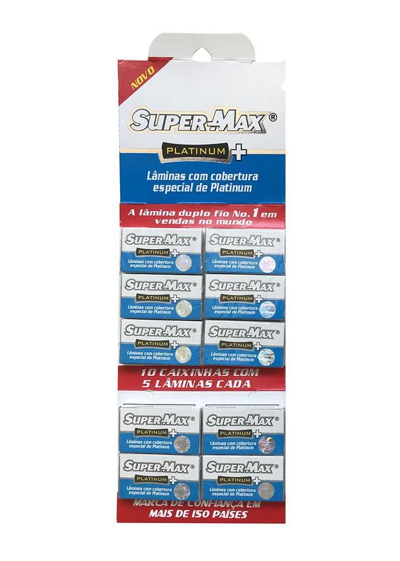 Lâmina Super-Max Platinum+ 10 caixas com 5 lâminas cada - 50 lâminas no ...