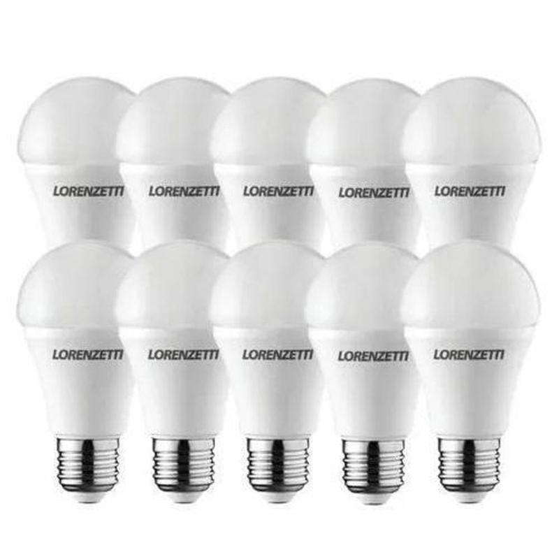 Lâmpada (10un) Bulbo Lorenled 9w E27 6500k Bivolt Lorenzetti - Lâmpada - Magazine Luiza