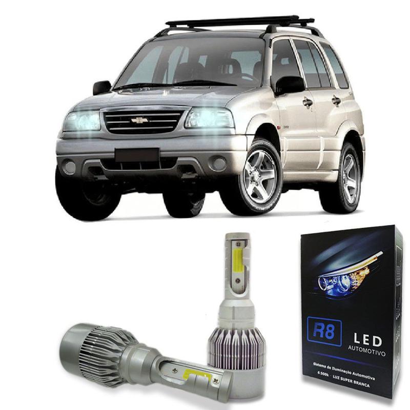 Lampada Bi-LED Chevrolet Tracker 2001 a 2009 Farol Baixo e Alto H4 ...