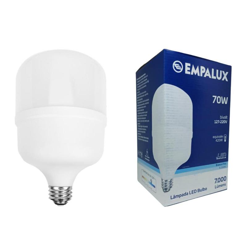 Lâmpada bulbo led alta potência 70w bivolt 6500k e40 empalux - Lâmpada ...