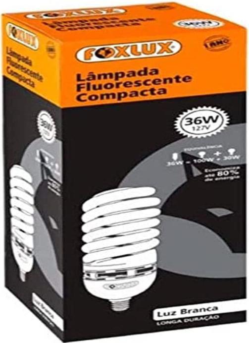 Lâmpada Compacta Espiral 36w 220v Foxlux - Lâmpada Fluorescente ...