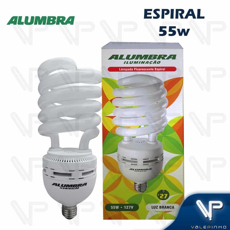 Lâmpada compacta espiral 55w 127v 6400k(branco frio)e27 - Alumbra - Lâmpada - Magazine Luiza
