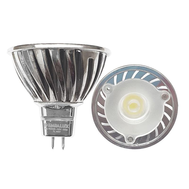 Lâmpada Dicroica Super Led Mr16 12V Gu5,3 Neutro - EMPALUX - Lâmpada ...